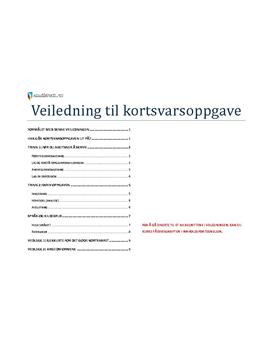 Kortsvarsoppgave oppskrift - Studienett.no